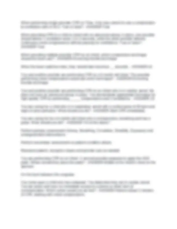 BLS Lesson 4 Basic Life Support for Children and Infants | Exams ...