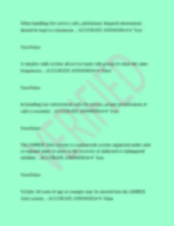 APCO PUBLIC SAFETY TELECOMMUNICATOR EXAM QUESTIONS (SET 2025 ...