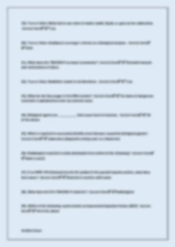 Radioactive & Hazardous Materials: Pre-test Questions & Answers | Exams ...