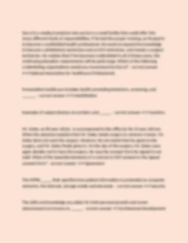 Medical Assisting Final Exam Review: Questions and Answers | Exams ...