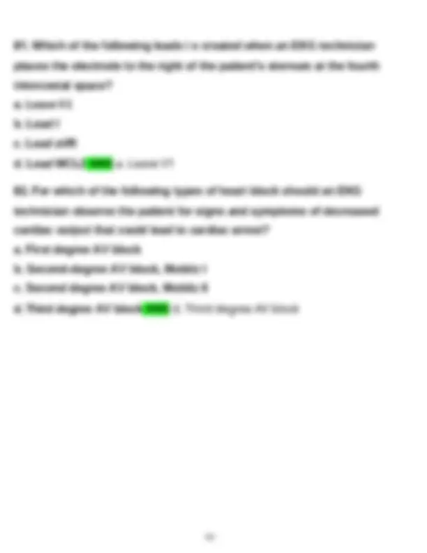 NHA NOW EKG Technician Practice Test: Questions and Answers (Verified ...