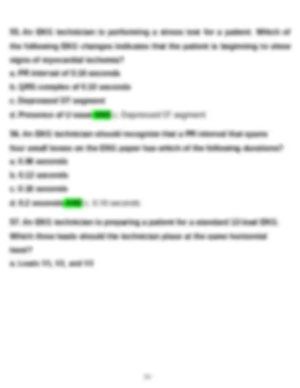 NHA NOW EKG Technician Practice Test: Questions and Answers (Verified ...