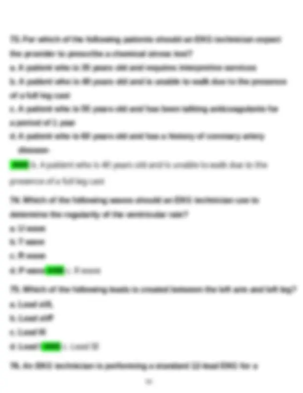 NHA NOW EKG Technician Practice Test: Questions and Answers (Verified ...