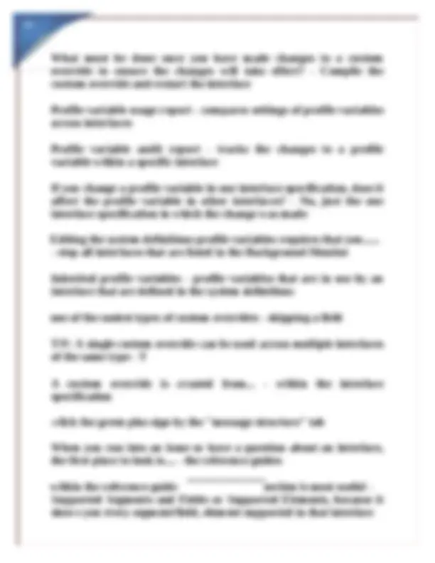 Epic Bridges Exam Guide: Interface Message Flow and Processing | Exams Nursing | Docsity