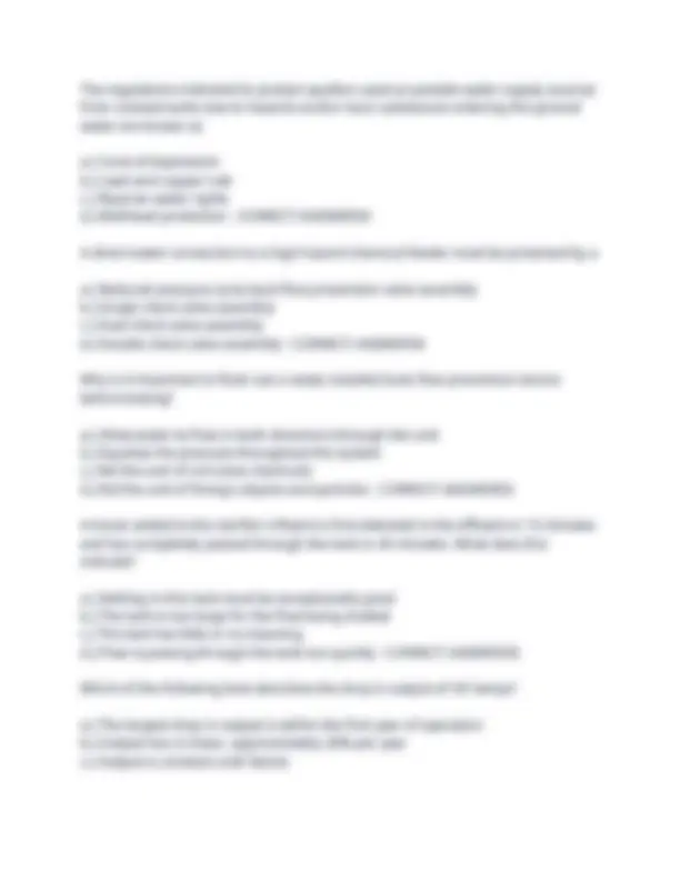 Grade 4 Water Treatment Exam Prep with Correct Answers | Exams Advanced ...