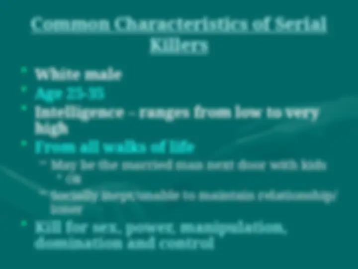 Serial Killers: Exploring the Mind of a Killer - Forensic Psychology ...