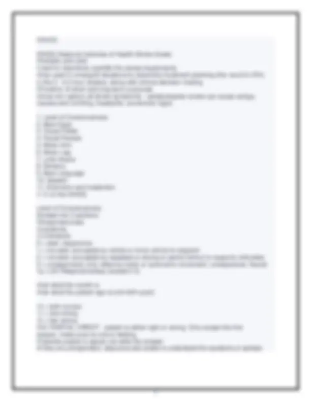 APEX NIH Stroke Scale: Exercises and Explanations for Patient Assessment | Exams Nursing | Docsity