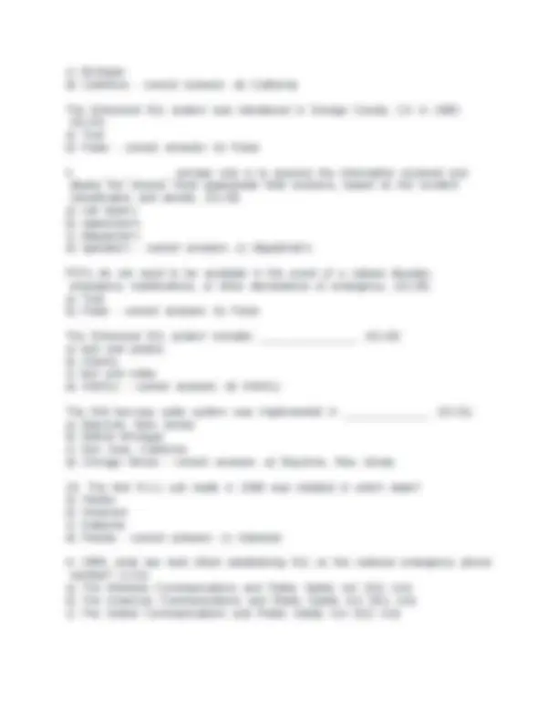 Public Safety Telecommunicator Certification Exam: Chapter 1 Mock Exam ...