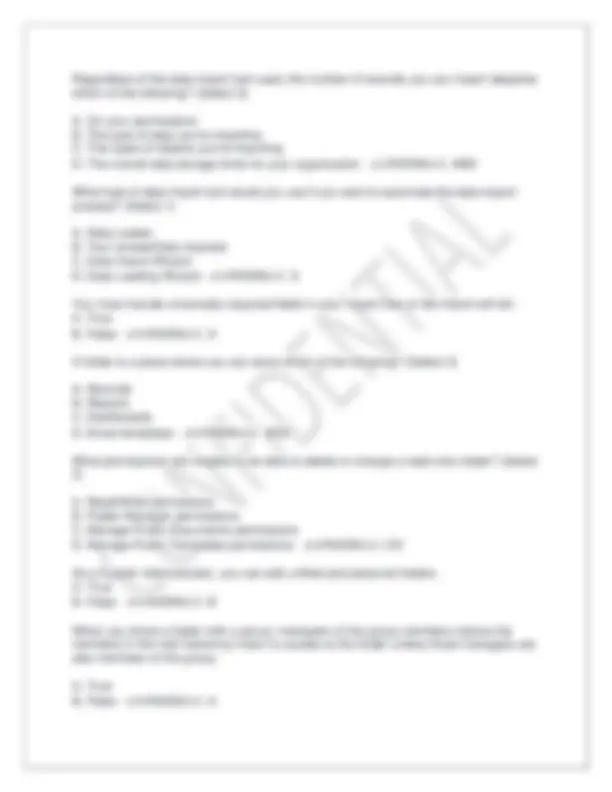 Salesforce Admin 201 SD Exam Latest Testbank | Exams Nursing | Docsity