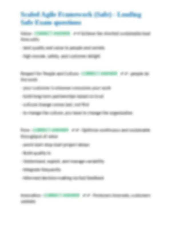 Scaled Agile Framework (SAFe) Exam Questions and Answers | Exams ...