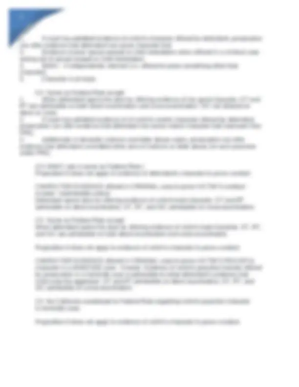 California Bar Exam Questions and Answers: Evidence Rules | Exams Business Administration | Docsity