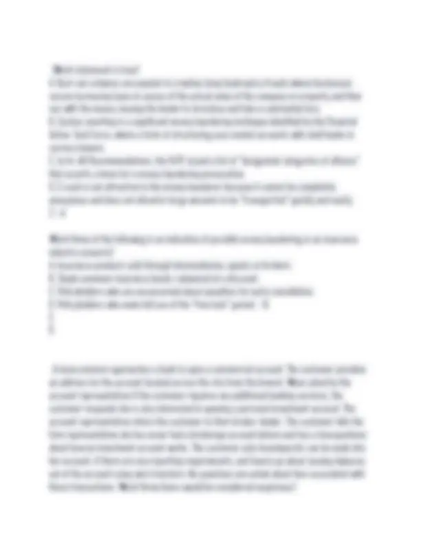 ACAMS Practice Set - 1: Anti-Money Laundering Test Questions and ...