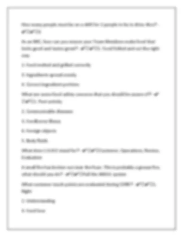 Taco Bell Shift Lead Test: 157 Questions and Answers | Exams ...
