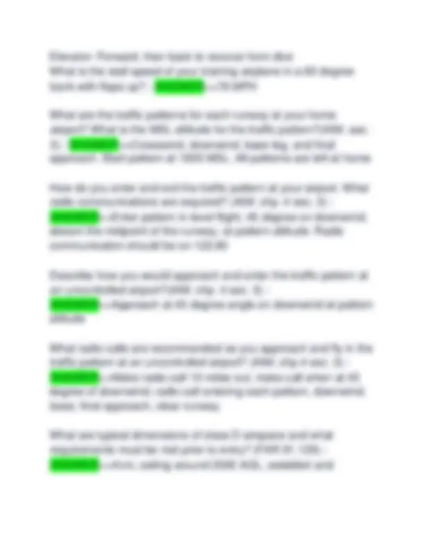 Pre-Solo Written Exam Questions and Answers for Aviation Students ...