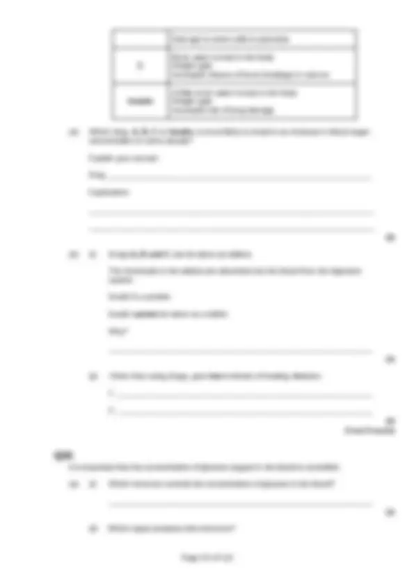 all homeostasis questions from all past papers | Exams Biology | Docsity