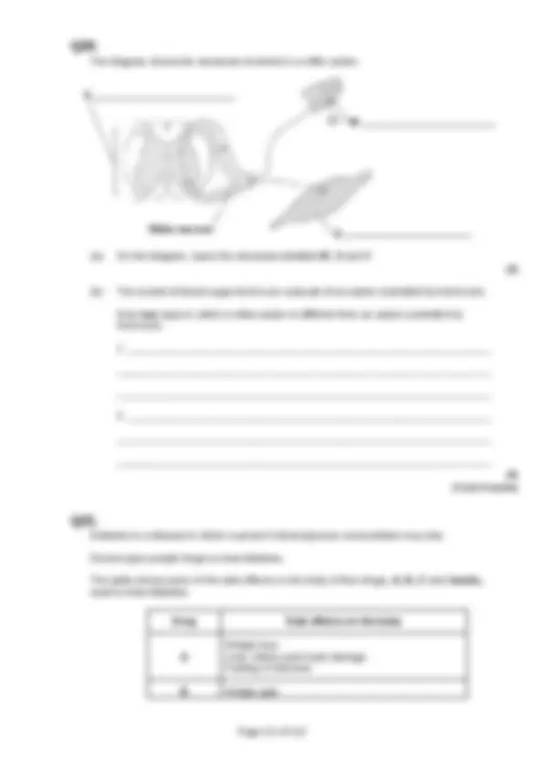 all homeostasis questions from all past papers | Exams Biology | Docsity