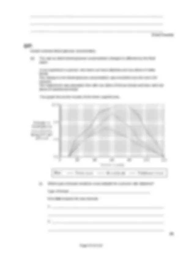 all homeostasis questions from all past papers | Exams Biology | Docsity