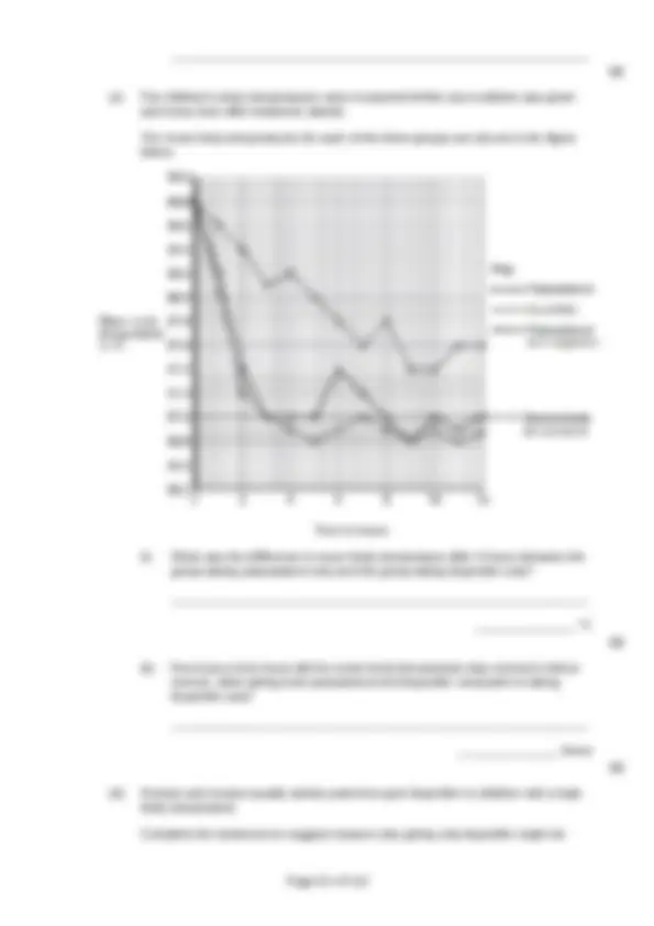 all homeostasis questions from all past papers | Exams Biology | Docsity