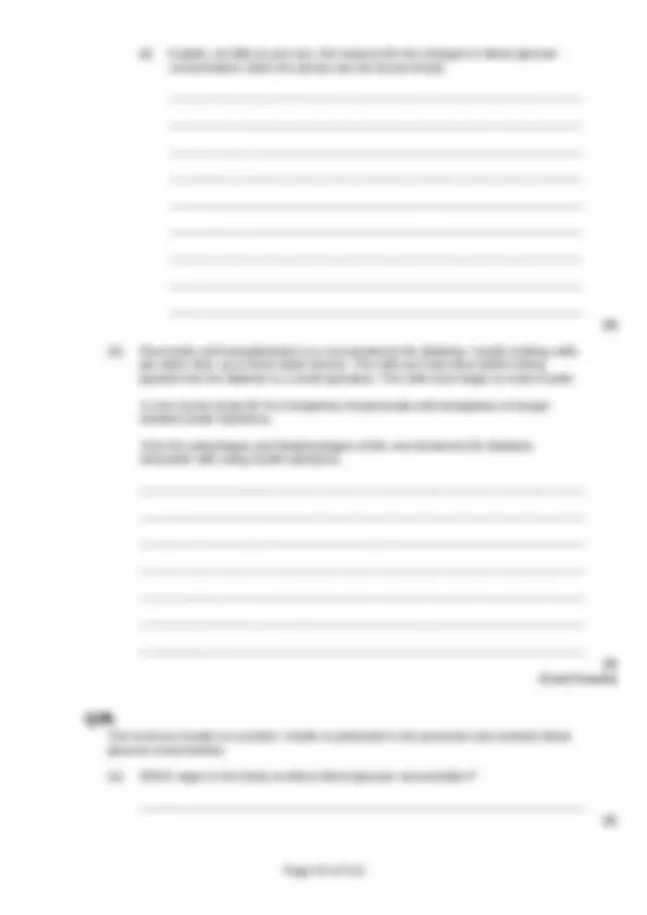 all homeostasis questions from all past papers | Exams Biology | Docsity
