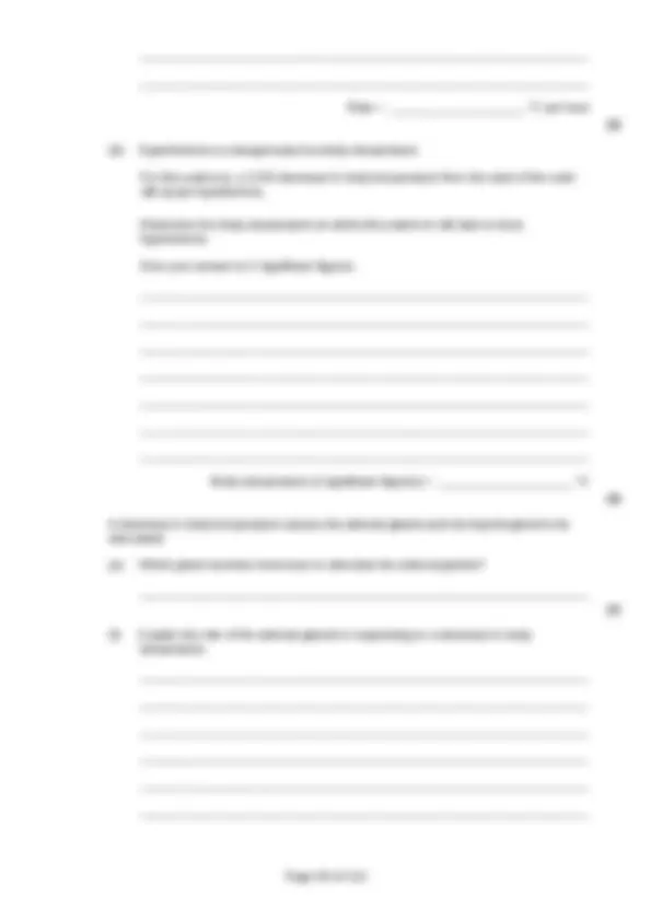all homeostasis questions from all past papers | Exams Biology | Docsity