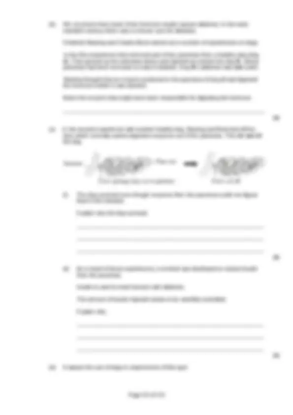 all homeostasis questions from all past papers | Exams Biology | Docsity