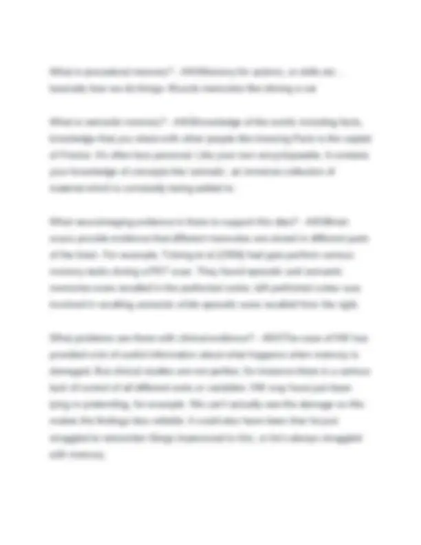 Types of Long-Term Memory: AQA A Level Psychology (2025-2026) | Exams ...