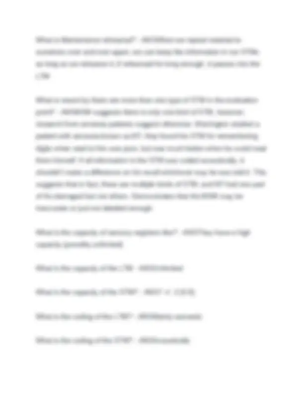 Multi-Store Model of Memory: AQA A Level Psychology Quiz | Exams ...