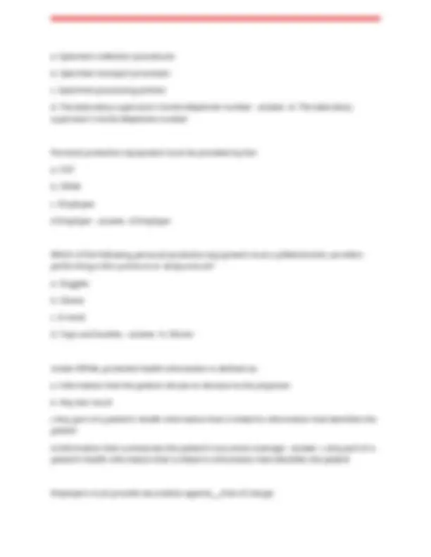 Phlebotomy Exam: Multiple Choice Questions and Answers | Exams Nursing ...