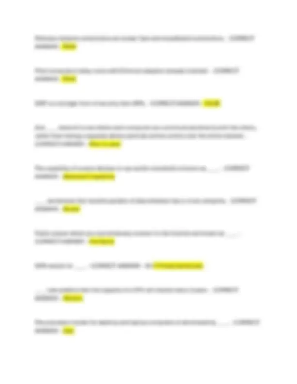 CIS 101 Final Exam: Multiple Choice Questions and Answers | Exams ...