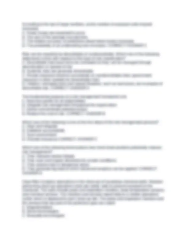 Risk Management Exam Practice Questions with Correct Answers | Exams ...