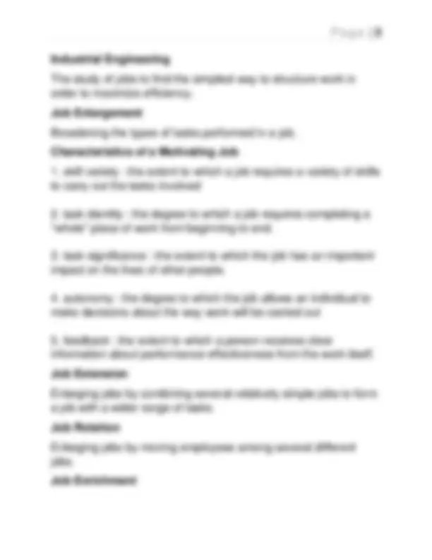 Work Flow Design, Job Analysis, and Job Design: Key Concepts and ...
