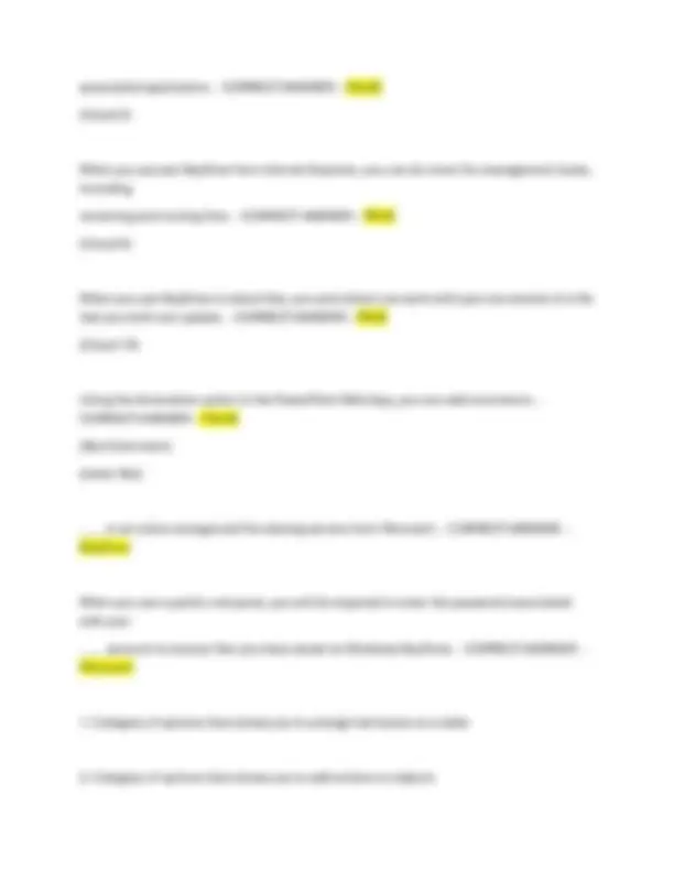 CIS 101 Final Exam: Comprehensive Review of Key Concepts and Applications | Exams Business ...