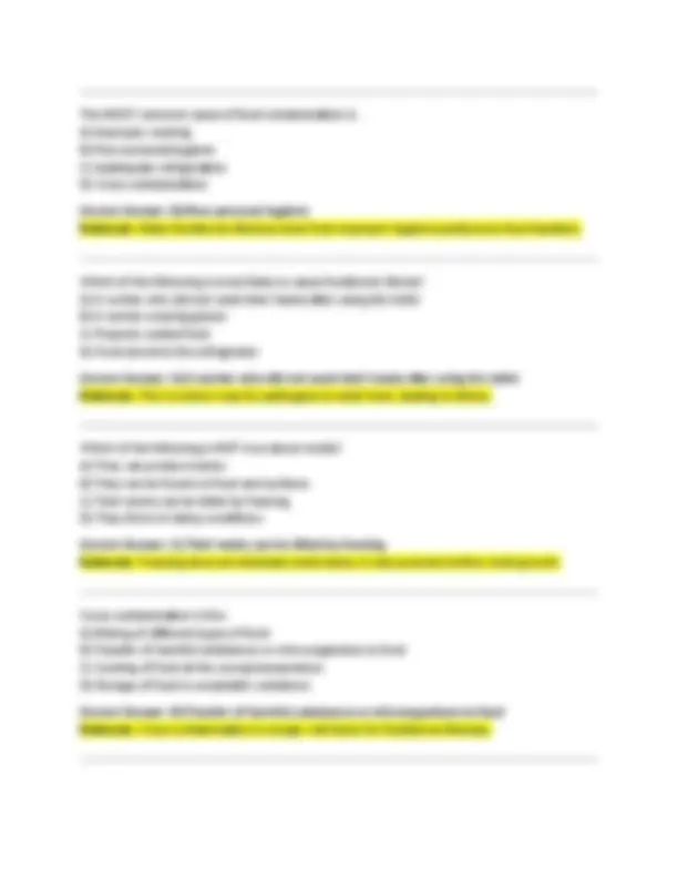 Food Safety Exam Test Bank: Walmart Food Safety Exam Questions and ...