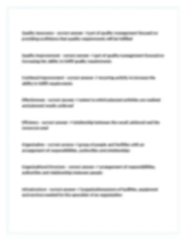 Quality Management Terms and Definitions: A Glossary for Students ...