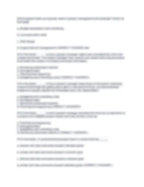 Project Management: Multiple Choice Questions and Answers | Exams ...