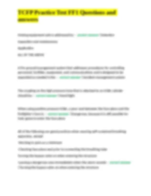 TCFP Practice Test FF1: Firefighter Knowledge and Safety | Exams ...