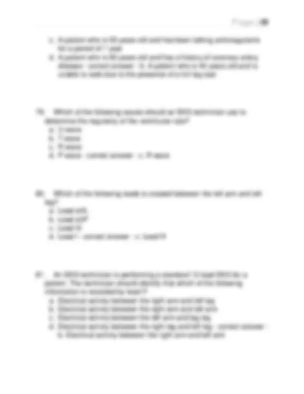 EKG Technician Practice Test: Real Verified Questions and Answers ...