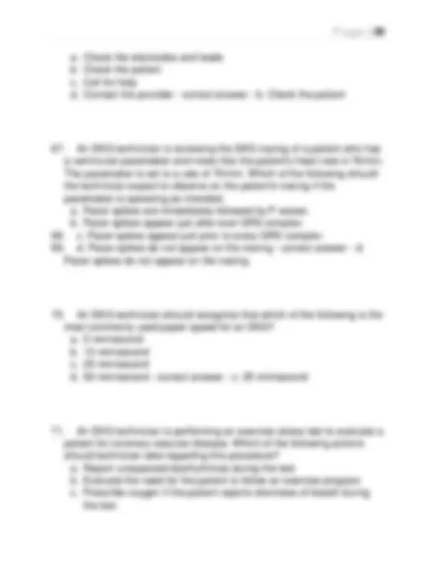 EKG Technician Practice Test: Real Verified Questions and Answers ...