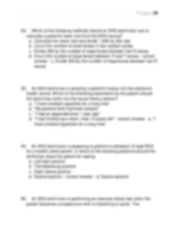 EKG Technician Practice Test: Real Verified Questions and Answers ...
