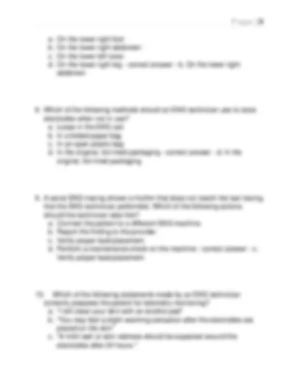 EKG Technician Practice Test: Real Verified Questions and Answers ...