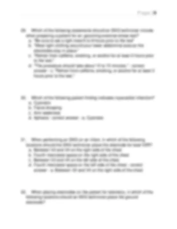EKG Technician Practice Test: Real Verified Questions and Answers ...