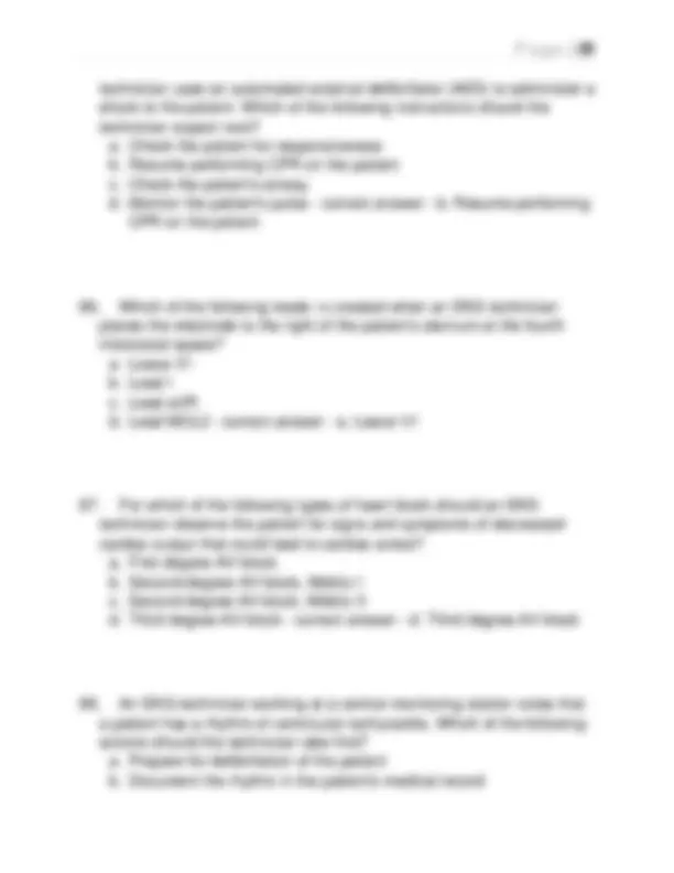EKG Technician Practice Test: Real Verified Questions and Answers ...