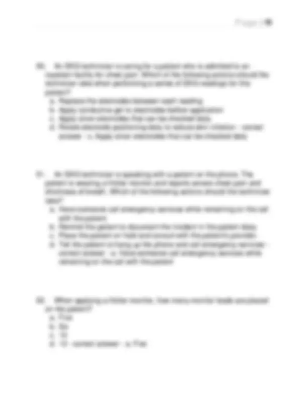 EKG Technician Practice Test: Real Verified Questions and Answers ...