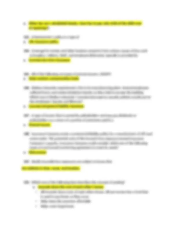 Insurance Principles Practice Questions with Verified Answers | Exams ...