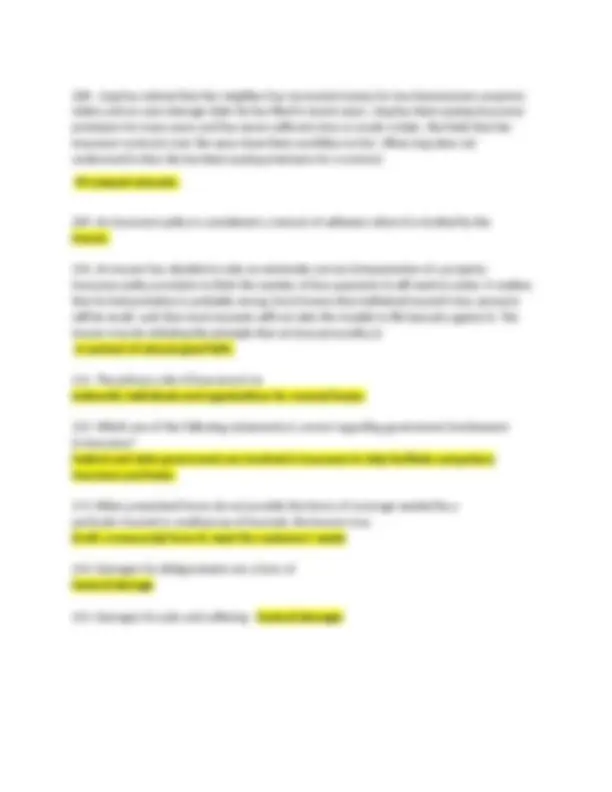 Insurance Principles Practice Questions with Verified Answers | Exams ...