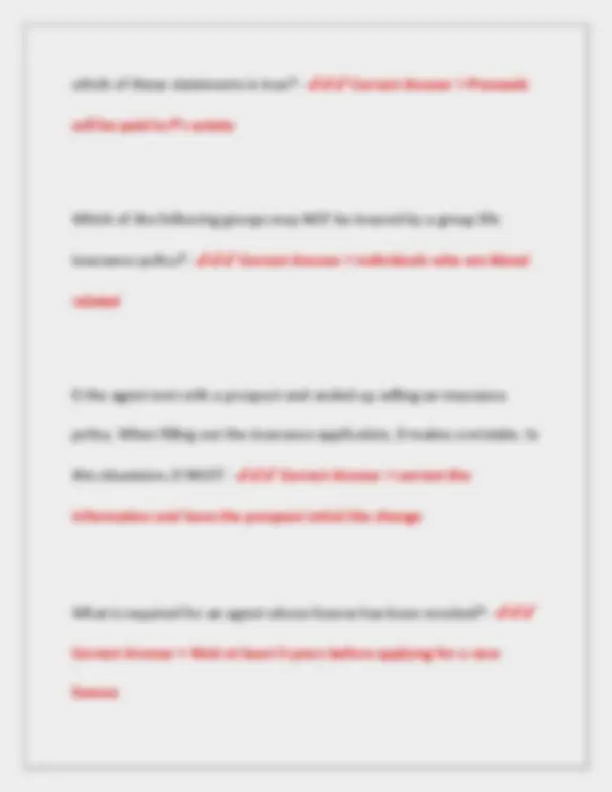 XCEL LIFE AND HEALTH INSURANCE FINAL EXAM TEST | COMPLETE 2025 ACTUAL ...