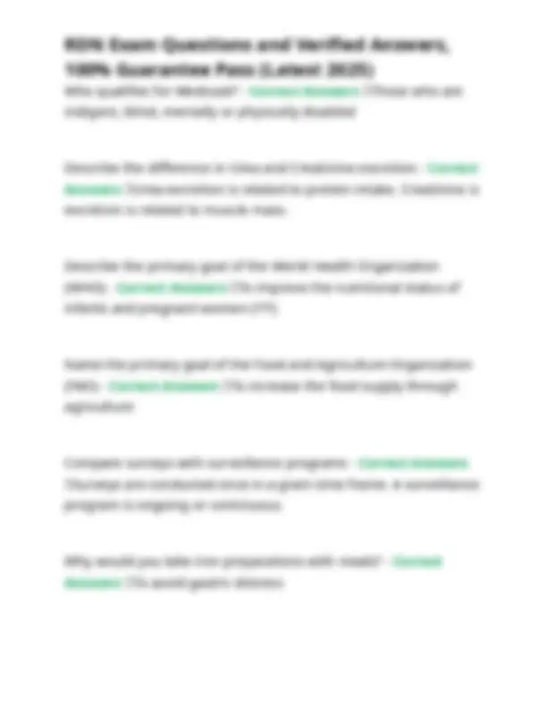 RDN Exam Questions and Answers: A Comprehensive Guide for Nutrition ...