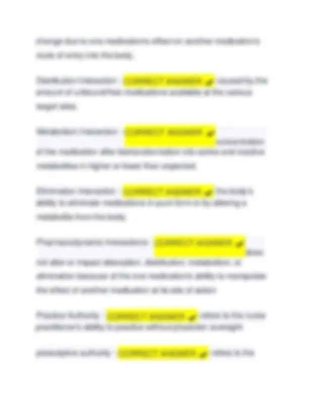 NR565 Advanced Pharmacology Fundamentals Midterm and Final Exam Study Guide | Exams Nursing ...