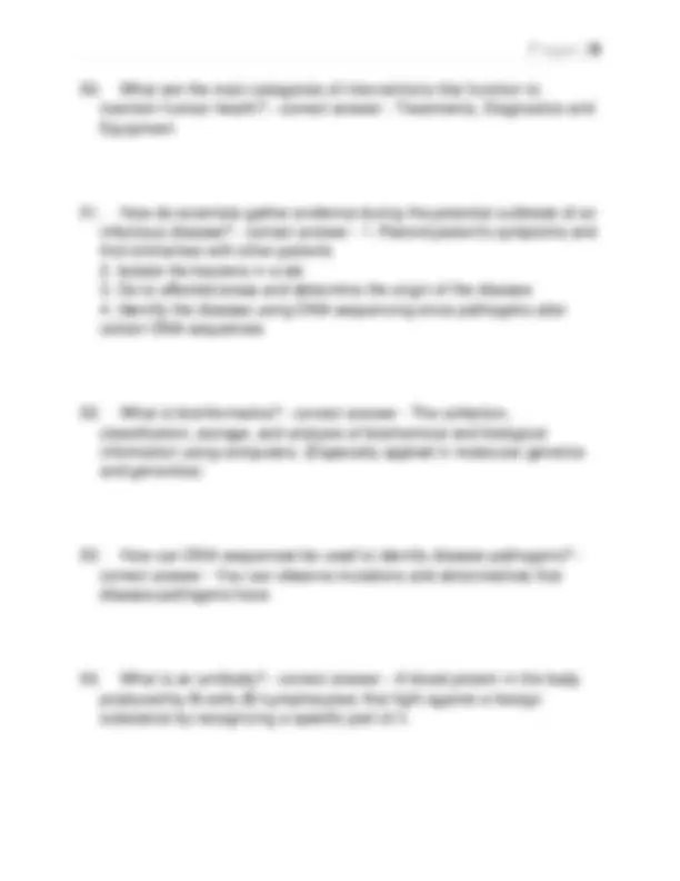 PLTW Medical Interventions Final Exam Study Guide: Verified Questions ...