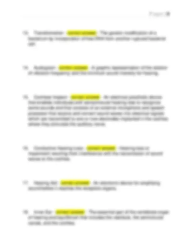 PLTW Medical Interventions Final Exam Study Guide: Verified Questions ...